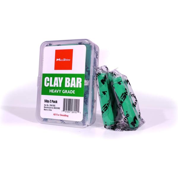 商品名Maxshine ディテーリングクレイバー 2パック 100g (2x50g) 車のディテーリングバー ヘビーグレード素材 クリーンウォッシュグリーンバーと表面の汚染物質を簡単に除去 グリーンドレイバーMaxshine Detaili...