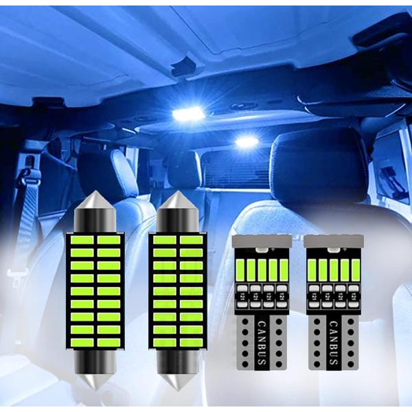 商品名AWALITE 3pcs Ice Blue Interior LED Dome Lights Ultra Bright Front and Rear Interior Upper Reading Lights for 2007 200...