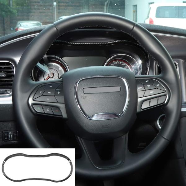 商品名JeCar Instruments パネルカバー ダッシュボード パネル ディスプレイ フレーム 装飾 インテリア デコレーション アクセサリー Dodge Charger 2015-2020用 カーボンファイバーテクスチャJeCar...