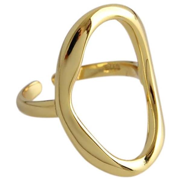 商品名楕円形 ラウンド ループ オープン ステートメント スターリングシルバー リング レディース ガールズ メンズ ミニマリスト 幾何学 サークル ウェディング エタニティバンド 調節可能なナックルリング ファッションジュエリーOval ...