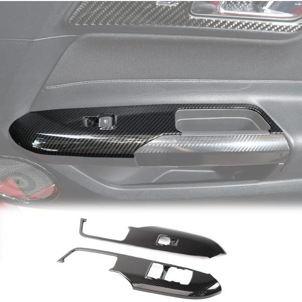 商品名RT-TCZ Carbon Fiber Door Handle Window Lifter Control Switch Button Panel Cover Sticker Trim Interior Decoration Acce...