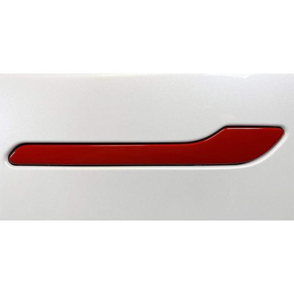 商品名Custom Cut Graphics テスラモデル 3/Y フルドアハンドルラップ (グロスレッド)Full Door Handle Wrap for Tesla Model 3/Y (Gloss Red)ブランド：Custom C...