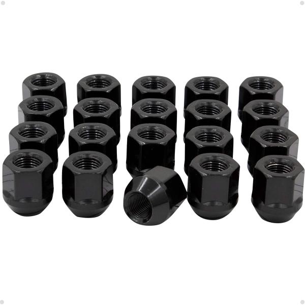 商品名Wheel Accessories パーツ 20個セット ブラック仕上げ オープンエンドドングリバルジラグナットセット 13/16 ヘックス (1/2 UNFスレッド)Wheel Accessories Parts Set of 20...