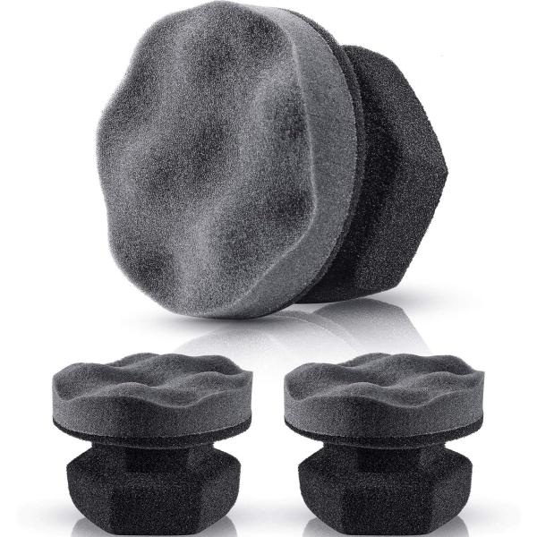 商品名3 Pieces Tire Shine Applicator Tire Dressing Applicator Pads Tire Sponge Applicator Foam Tire Gel Wet Applicator Car ...