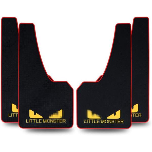 商品名4 ピース ソフトマテリアル 自動車フェンダー 車 泥フラップ ユニバーサルフィット ブラックスプラッシュガード ラバーマッドガード 衝突なし ユニバーサル 43.5cm 23cm 0.5cm (LM)4 pcs Soft Mater...