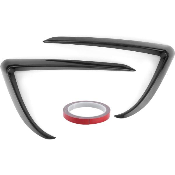 商品名Front Foglight Eyebrow, Auto Foglight Eyebrow Eyelids Cover Trim Car Accessories Fit for Tesla Model 3(Black)ブランド：aqx...