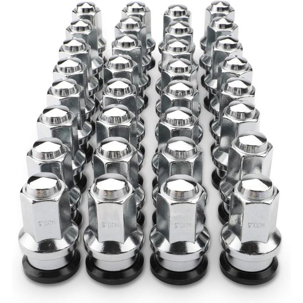 商品名M14x1.5 ラグナット 32個 2.1インチ クローズドエンド バルジ ドングリ ラグナット 2017-2020 F-250/F-350 Super Duty用EZISOE M14x1.5 Lug Nuts 32 Pcs, 2.1...