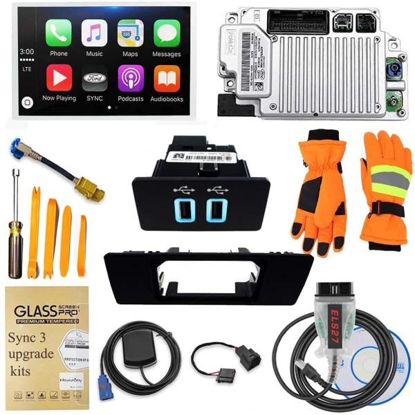 商品名2021 SYNC 3 アップグレードキット 2015年フォードエクスプローラー用 SYNC 2からSYNC3.4 MyFord Touch (MFT)対応 Carplay対応 8インチスクリーン、GPSナビゲーションアンテナ、API...