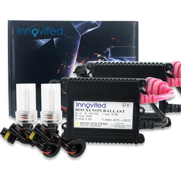 商品名Innovited 35W DC スリムデジタルバラスト1組 HIDキセノン電球付き 1ペアセット - 9006-10000K - オーシャンブルーInnovited 35W DC Slim Digital Ballast x 1 P...