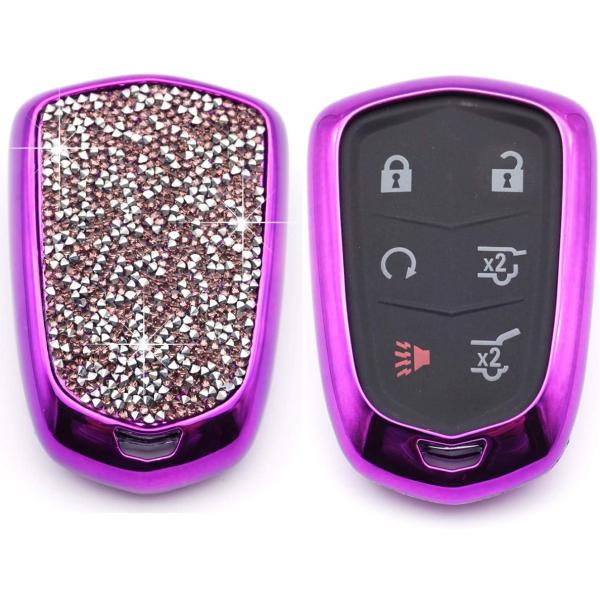 商品名Royalfox(TM) 4 5 6 Buttons 3D Bling keyless Entry Remote Smart Key Fob case Cover for 2016 2017 2018 2019 2020 2021 C...