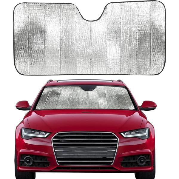 商品名-EcoNour Accordion Windshield Sun Shade for Car, Automotive Windshield Cover to Blocks Harmful UV Rays, Reflective Ca...