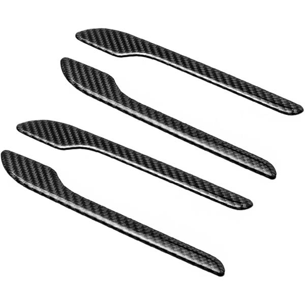 商品名Xotic Tech Exterior Door Handle Cover Trims, Genuine Black Carbon Fiber, Compatible with 2017-up Tesla Model 3 &amp; ...