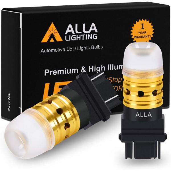 商品名Alla Lighting Mini T25 3156 3157 LED Bulbs Xtreme Super Bright 2525 20W SMD, Turn Signal/Brake Tail Lights 12V 3057K ...