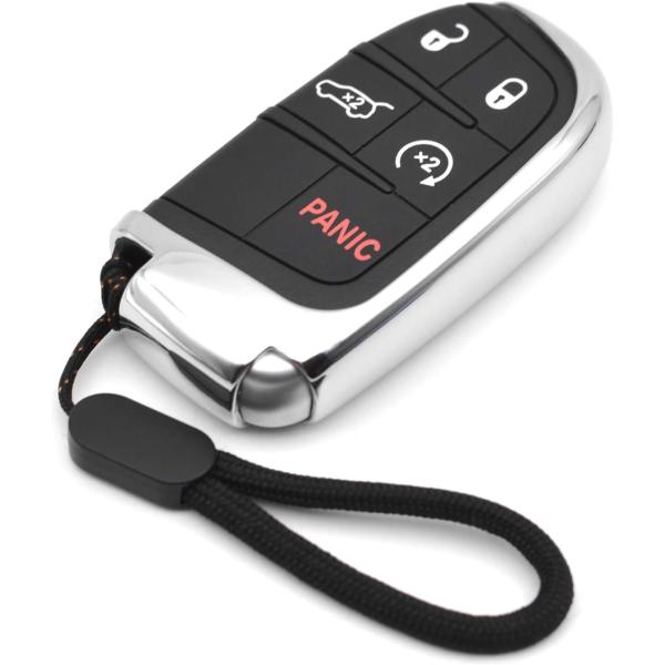 商品名Jeep Compass Grand Cherokee Renegade Chrysler 200 300 Dodge Challenger Charger Durango Journey Fiat Silver TPU キーフォブカ...