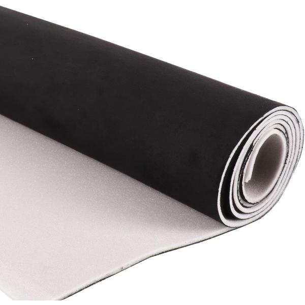 商品名スエードヘッドライナー生地 フォームバッキング素材 - 自動車/家庭用マイクロスエードヘッドライナー生地 車の交換/修理/DIY用 幅60インチ x 36インチ ブラックSuede Headliner Fabric with Foam...