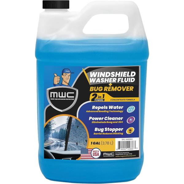 商品名MWC Windshield Washer Fluid, Ready to Use, Removes dirt, Safe for the environment, Removes grime, Streak Free Glass C...