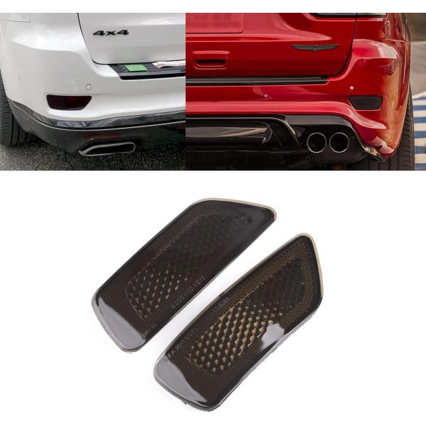 商品名Xotic Tech 2pcs Smoked Lens Rear Bumper Reflector LightS OE Fit Compatible with Jeep Grand Cherokee 11-2020 Compass 1...