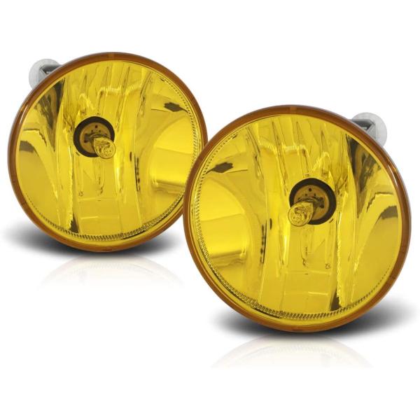 商品名PM PERFORMOTOR Front Bumper Fog Lights Lamps Compatible with 07-14 Suburban Yukon/15-19 Silverado Sierra,Amber Lensブラ...