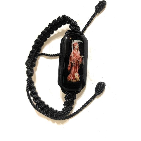 商品名Chavarrieta ブラックスレッドブレスレット Pulsera Roja de hilo de la Santa Muerte, 10 inch, ガラスビーズ。, なしChavarrieta Black Thread Brac...