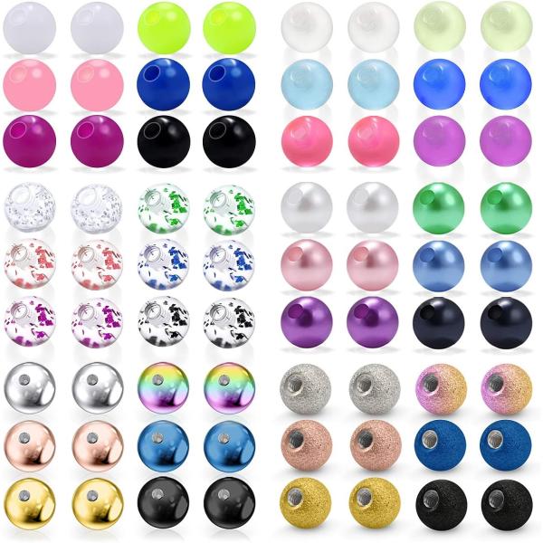 商品名Ocptiy 16G 5mm Replacement Balls nipple septum industrial belly button lip Replacement rings Balls earrings ear bar b...