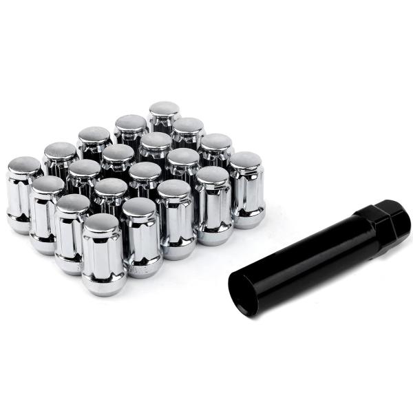商品名DCVAMOUS 20個 12x1.5 ラグナット クロム 6スプライン トヨタ ホンダ フォードアキュラ 4 5 ラグ アフターマーケットホイール M12x1.5 ラグナット 高さ1.35インチ コーンシート キー付き アコード シ...