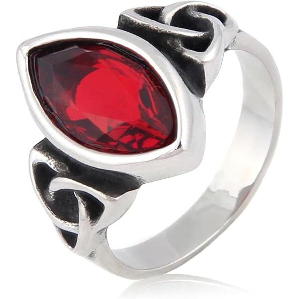 商品名BAVIPOWER バイキング ケルト トリケトラ ノットストーンリング トリニティ エタニティ ステンレススチール シグネット チャーミングな保護ジュエリーBAVIPOWER Viking Celtic Triquetra Knot...