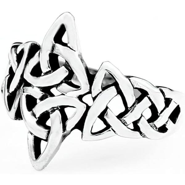 商品名BAVIPOWER ケルティックノット ステンレススチールリング 愛のシンボル ジュエリー チャーミングなギフトデザイン ギフト 友人 ボーイフレンドに, 金属, N,BAVIPOWER Celtic Knot Stainless S...