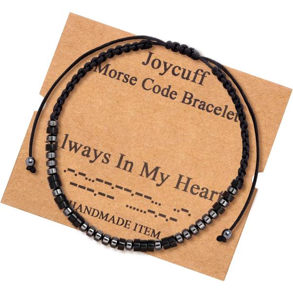 商品名Morse Code Bracelets for Women Men Gifts for Her Him Mom Dad Daughter Sister Best Friend Funny Inspirational Bracelet...
