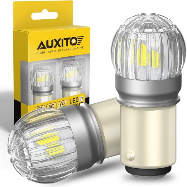 商品名AUXITO 1157 LED電球 ホワイト 超高輝度 ユニーク 1:1デザイン 7528 2057 2357 BAY15D 車用電球 テールライト リバースバックアップライト ブレーキ信号ライト用AUXITO 1157 LED Bu...