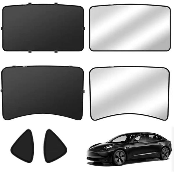 商品名Tesla 2023 Model 3 Sunshade Glass Roof Sunshade,UV Protection and Insulation Skylights Roof Window Sun Shade with Tri...