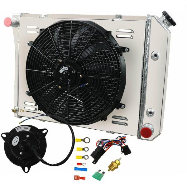 商品名ECMRAD 4-Row 21'' W Core Radiator for 68-74 Chevy Nova/ 68-71 Chevelle/ 80-88 Monte Carlo SBC 3.8L-4.3L +thermostat R...