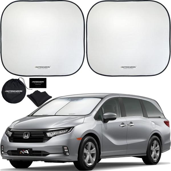 商品名Autoshaders Car Windshield Sunshade   Foldable 2-Piece Front Window Sun Shade for Full-Size Cars SUV and Trucks   Sun...