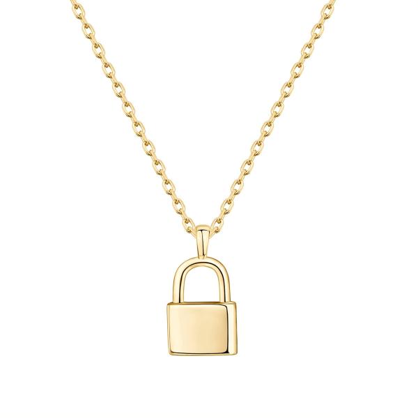 商品名: PAVOI 14Kゴールドメッキ 華奢なペンダントネックレス | ドット ゾウ 蝶 パイナップルペンダント | 重ね付けネックレス |, 金メッキ, 宝石なし。 PAVOI 14K Yellow Gold Plated Lock ...