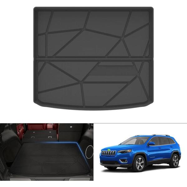 商品名T TGBROS カーカーゴマット 2014-2021 Jeep Cherokee (ジープグランドチェロキーには非対応) 全天候型 カスタムフィット カーゴライナー リアトランクライナー ノンスリップ TPO 無臭T TGBROS ...
