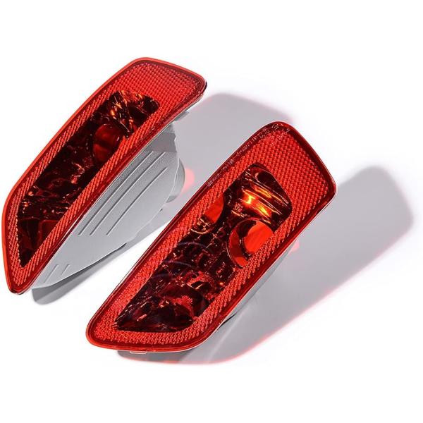 商品名Anzios 1 Pair Rear Bumper Reflector Light Lens Fog Lamp Covers Compatible with Jeep Compass Grand Cherokee 2011-2016 ...