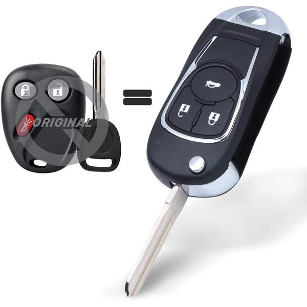 商品名Keymall アップグレードカーキーフォブ キーレスエントリーリモート シボレー タホ シルバラード サバーバン アバランチ エクイノックス SSR/GMC シエラ ユーコン/キャデラック エスカレード/ハマー H2/ポンティアック...