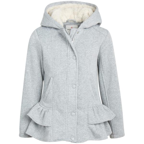 商品名:  URBAN REPUBLIC Girls? Jacket - Lightweight Fleece Coat with Sherpa Lined Hood (4-16), Size 10/12, Light Heather Gr...