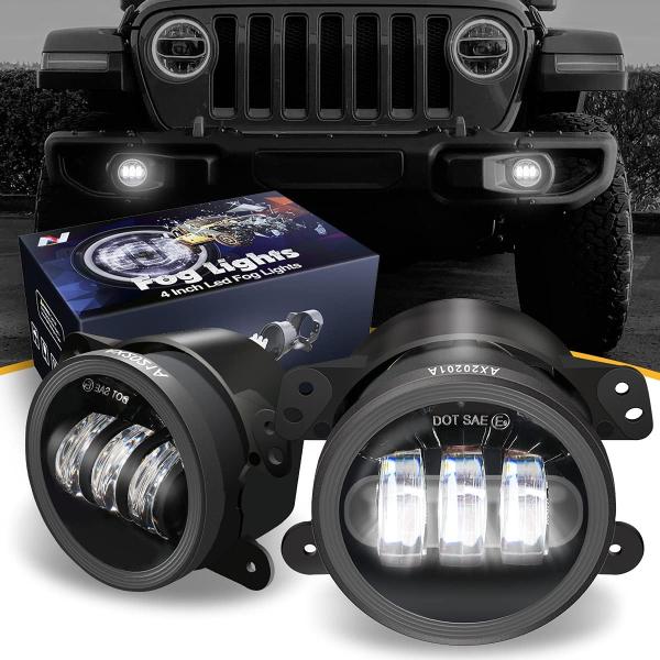 商品名NUVISION LIGHTING NVL-FL-001 4インチ LED フォグライト 07-17 ジープラングラー/11-14 充電器 / 14-18 チェロキー / 10-19 ジャーニー (左右) DOT承認NUVISION ...