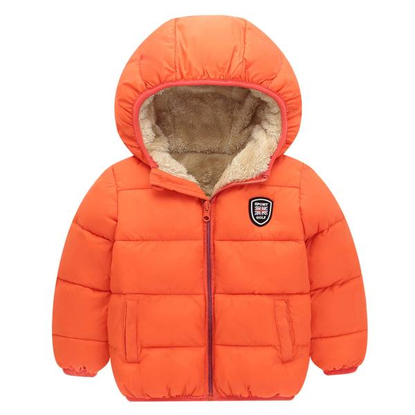 商品名:  Happy Cherry Toddler Down Jacket Windproof Warm Snowsuit Hooded Winter Coat Soft Light Weight Outerwear Orange 3-4...