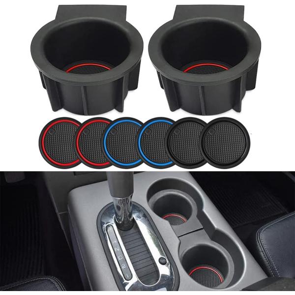 商品名コンソールカップホルダー インサート 交換用 Ford F-150 2004-2008 フロースルーコンソールドリンクボトルホルダー 2003-2006 Ford Expedition &amp; Lincoln NavigatorA...