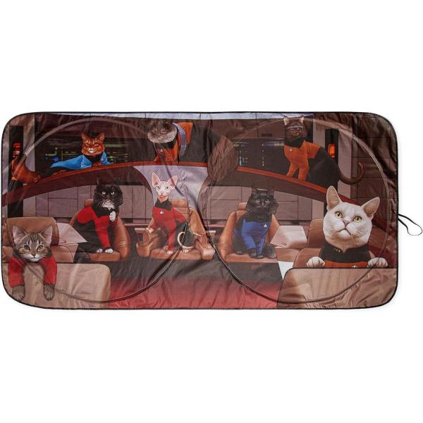 商品名スタートレック: 次世代猫用サンシェード フロントガラス用 | 折りたたみ式サンバイザープロテクター 車 トラック SUV用 | 紫外線 太陽の眩しさをブロック | 64 x 32インチStar Trek: The Next Gene...