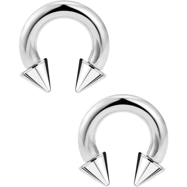 商品名Ftovosyo PAリング 内部ねじ付きスパイク サーキュラーバーベル ホースシュー ラージセプタムリング イヤーゲージ イヤリング 2G 4G 6G 8G 12mm/16mm 316L サージカルスチール ピアス ボディジュエリー...