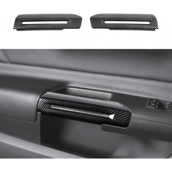 商品名RT-TCZ Carbon Fiber Inner Door Handle Trim Cover Interior Decoration Accessories for Ford Mustang 2015-2022,2PCSブランド：...