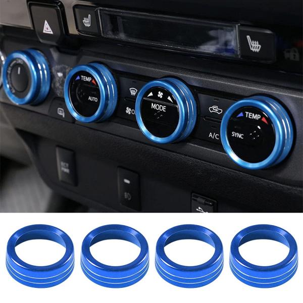 商品名Thor-Ind Air Conditioner AC Switch Audio CD Button Knob Cover Trim Compatible with Toyota Tacoma 2016 2017 2018 2019 ...