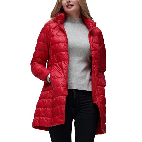 商品名:  YISEVEN Women's Lightweight Water Resistant Packable Long Down Jacket Hooded Coat Slim Fit Breathable Puffy Loft Q...