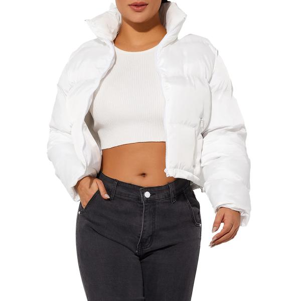 商品名:  Hujoin Copped Puffer Jacket Women Crop Short Black Jacket Fashion Jackets for Women Shortブランド: Hujoin商品サイズ: Small高...