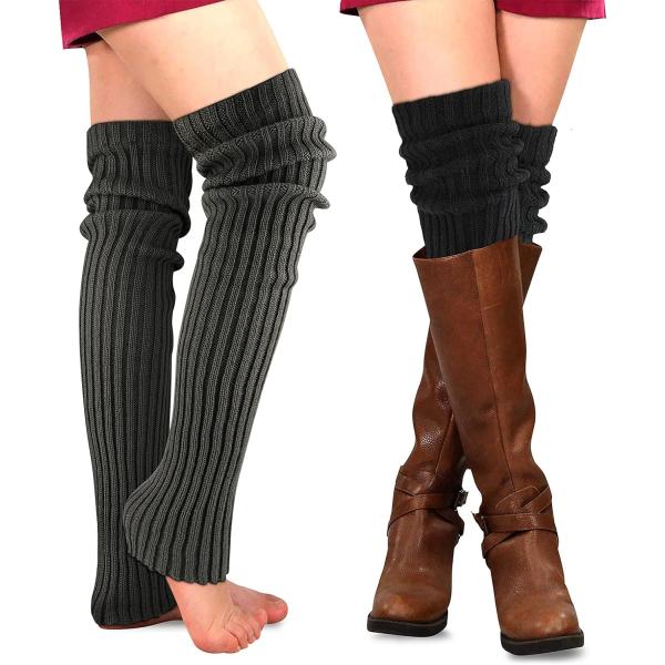 商品名PHOGARY 2 Pairs Winter Leg Warmers for Women, Thigh High Socks Over Knee Footless Socks Crochet Knitted Long Boot Soc...