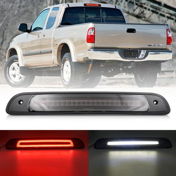 商品名NSLUMO LEDサードブレーキライト 交換用 2000-2006 To'yota Tundra ピックアップトラック レッド LED ストロボ リア 3rd ブレーキ センター ハイマウント ストップランプ + ホワイトカーゴライ...