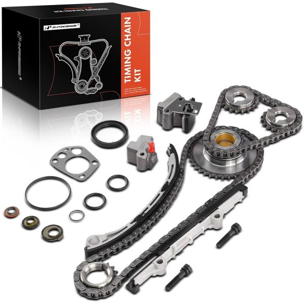 商品名: A-Premium エンジンタイミングチェーンキット ガイドレール&amp;アイドラースプロケット&amp;テンショナー付き [DOHC、4Cyl 2.4L、KA24DEに適合] Nissan Altima 1998-2001、F...
