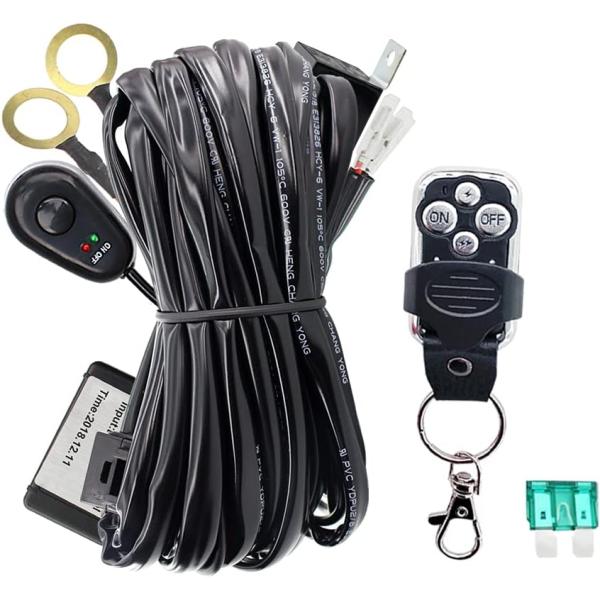 商品名LED Work Lights Bar Remote Wiring Harness Kit 1 Leads DC12V 40A LED Lights Remote Wiring Harness Switch Relay 14AWG C...